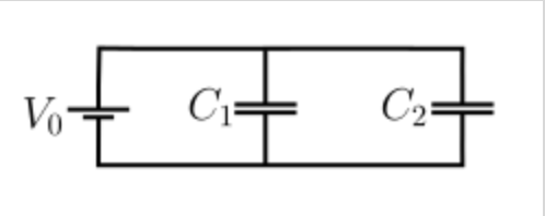 Solved Capacitors C1C1 and C2C2 are connected, as shown, | Chegg.com