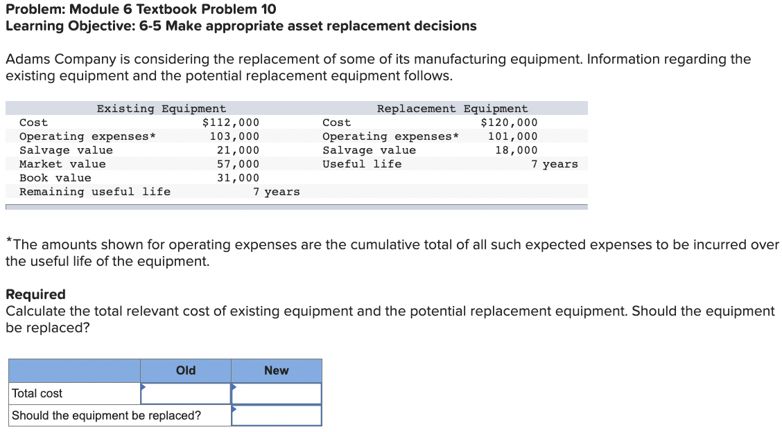 Solved Problem: Module 6 Textbook Problem 10 Learning | Chegg.com