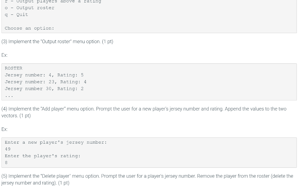 Solved 14.26 LAB*: Program: Soccer team roster | Chegg.com