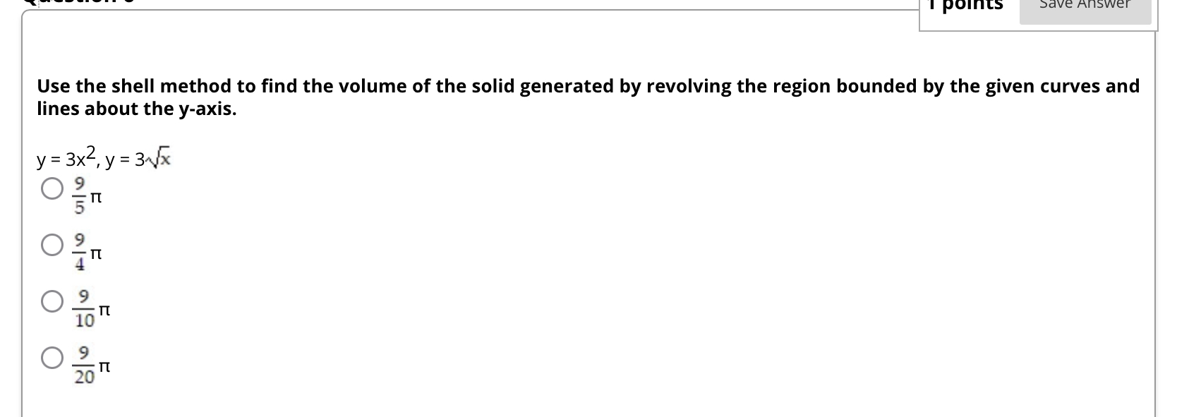 Solved Use the shell method to find the volume of the solid | Chegg.com