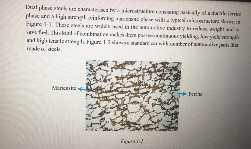 Solved Dual phase steels are characterised by a | Chegg.com
