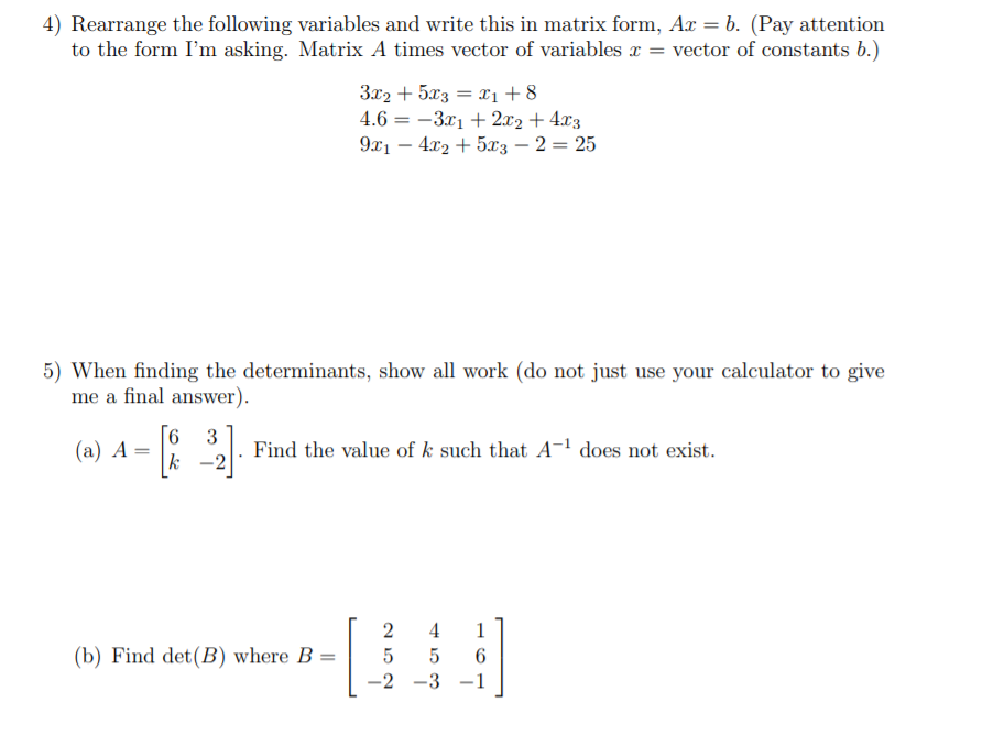 Solved 4) Rearrange the following variables and write this | Chegg.com