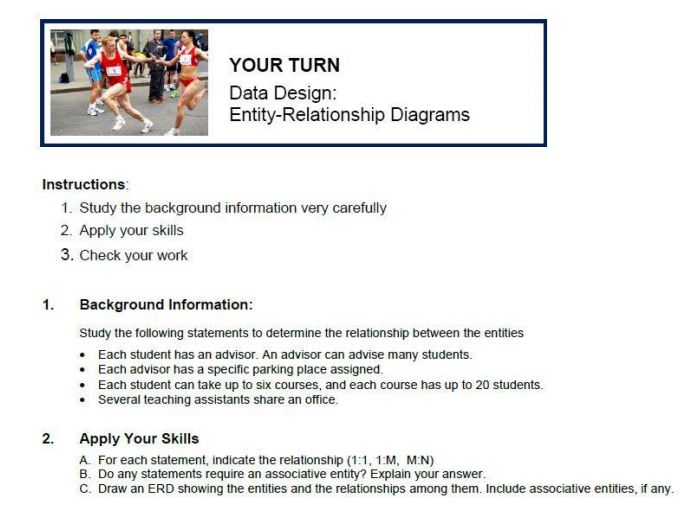 Solved YOUR TURN Data Design: Entity-Relationship Diagrams | Chegg.com Solved YOUR TURN Data Design: Entity-Relationship Diagrams | Chegg.com