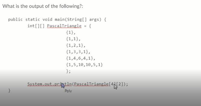 Solved What is the output of the following: public static | Chegg.com
