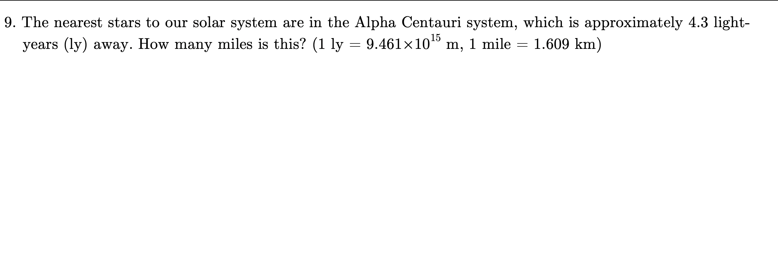 Solved The nearest stars to our solar system are in the | Chegg.com