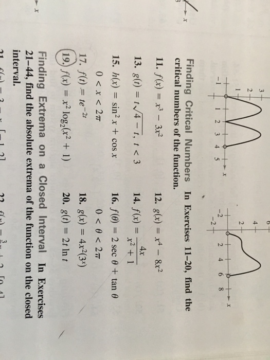 Solved 2 3 4 r Finding critical Numbers In Exercises 11-20, | Chegg.com