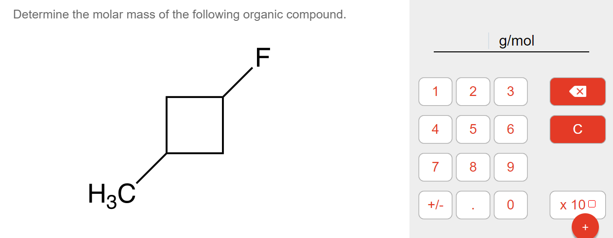 Solved Determine the molar mass of the following organic | Chegg.com