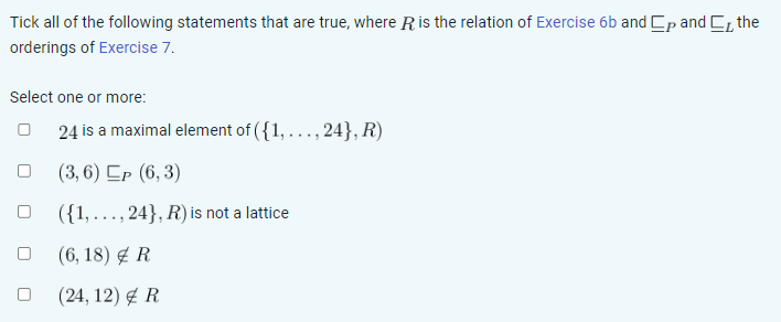 Solved (Lattices) a. Draw a Hasse diagram for the following | Chegg.com