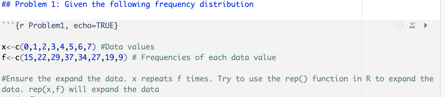 Solved \#\# Problem 1: Given the following frequency | Chegg.com