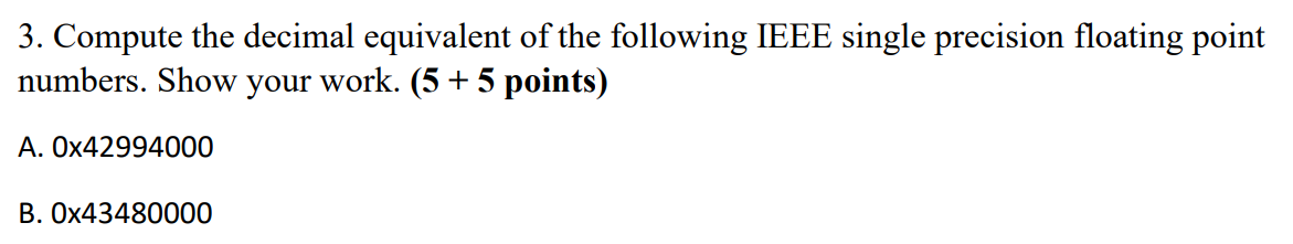 Solved 3. Compute the decimal equivalent of the following | Chegg.com