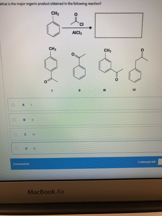 Solved What is the major organic product obtained in the | Chegg.com