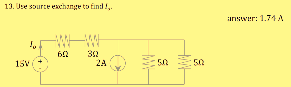 Solved Use source transformation to find Io. Show ALL steps | Chegg.com