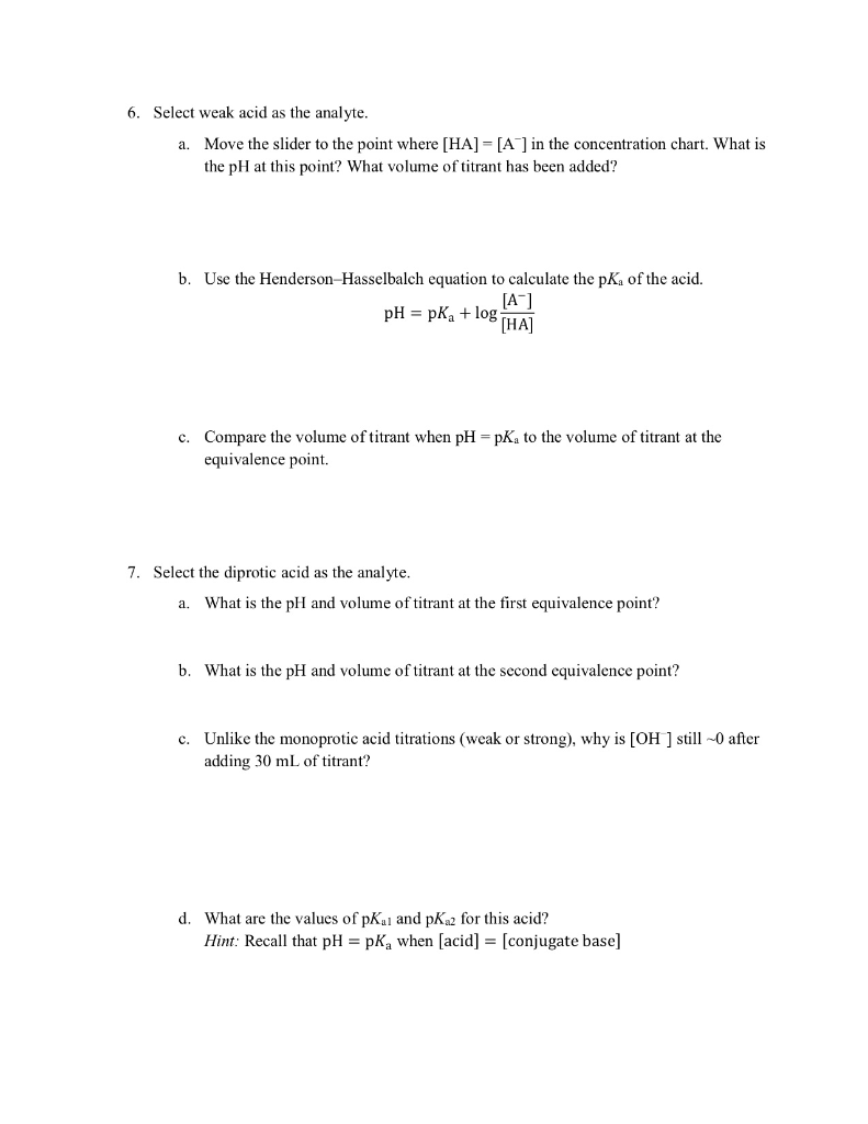Chapter 17—Titration Worksheet Open the titration | Chegg.com