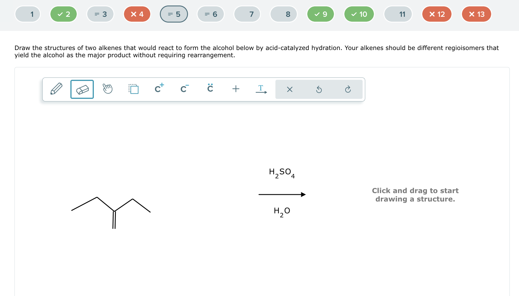 Solved Draw the structures of two alkenes that would react | Chegg.com