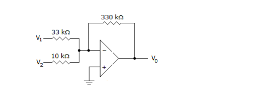 Solved Calculate the output voltage if V1 = –0.2 V and V2 = | Chegg.com