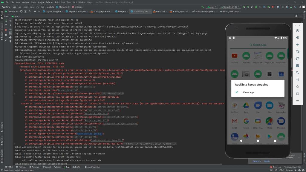Solved I have a problem with my android studio application, | Chegg.com
