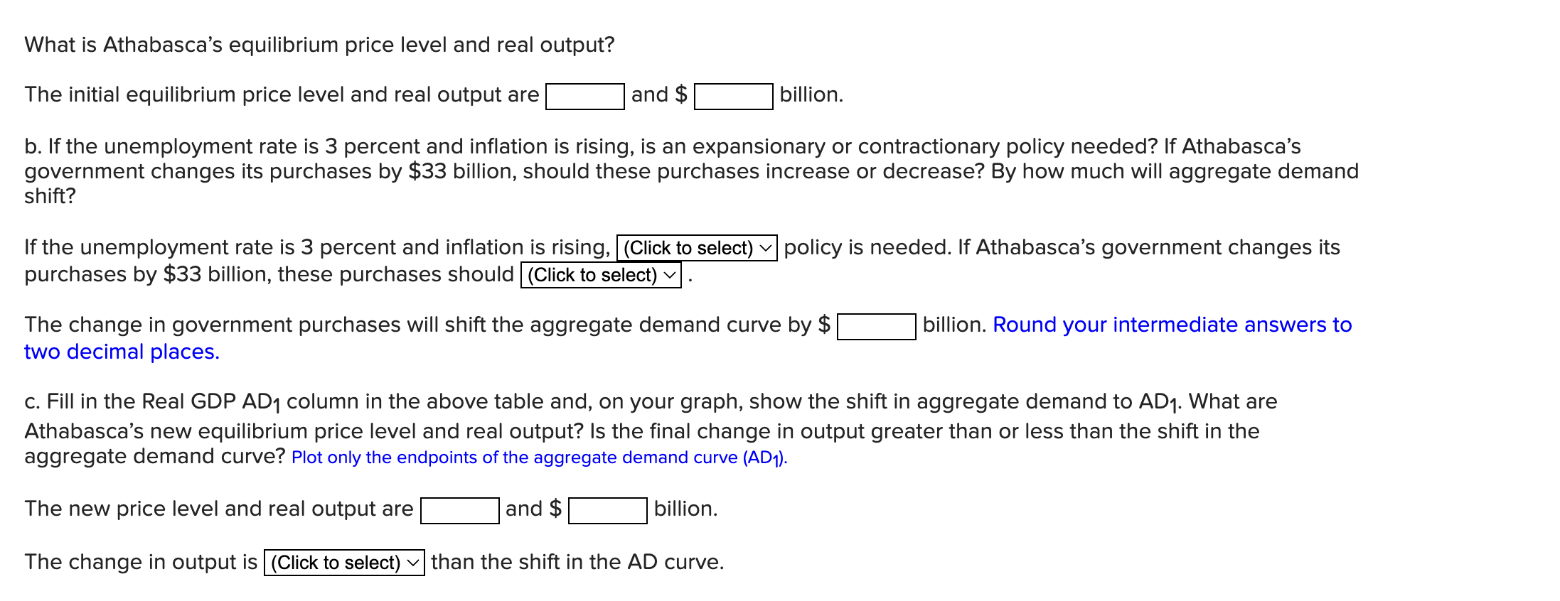 The table below shows aggregate demand and aggregate | Chegg.com