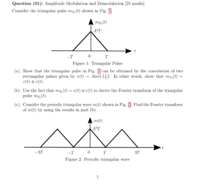 Amplitude Modulation and Demodulation Consider the | Chegg.com