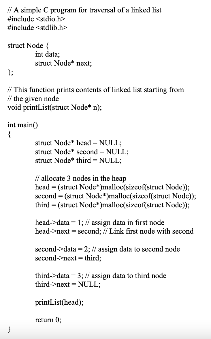 Solved The following code uses a structure and pointers to | Chegg.com