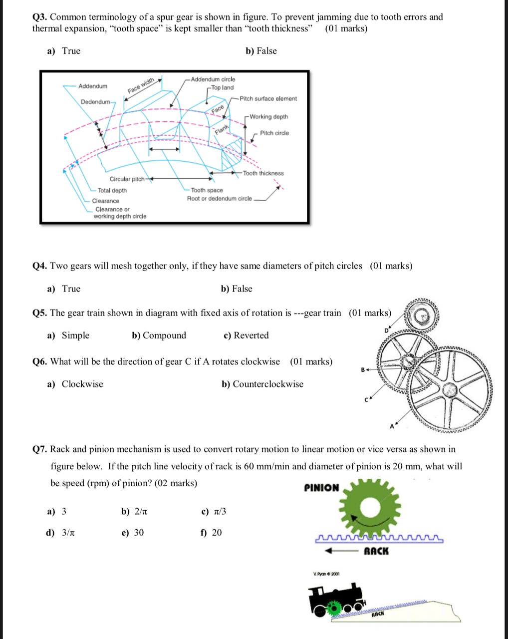 Solved Q1. For the gear train shown in figure, determine | Chegg.com