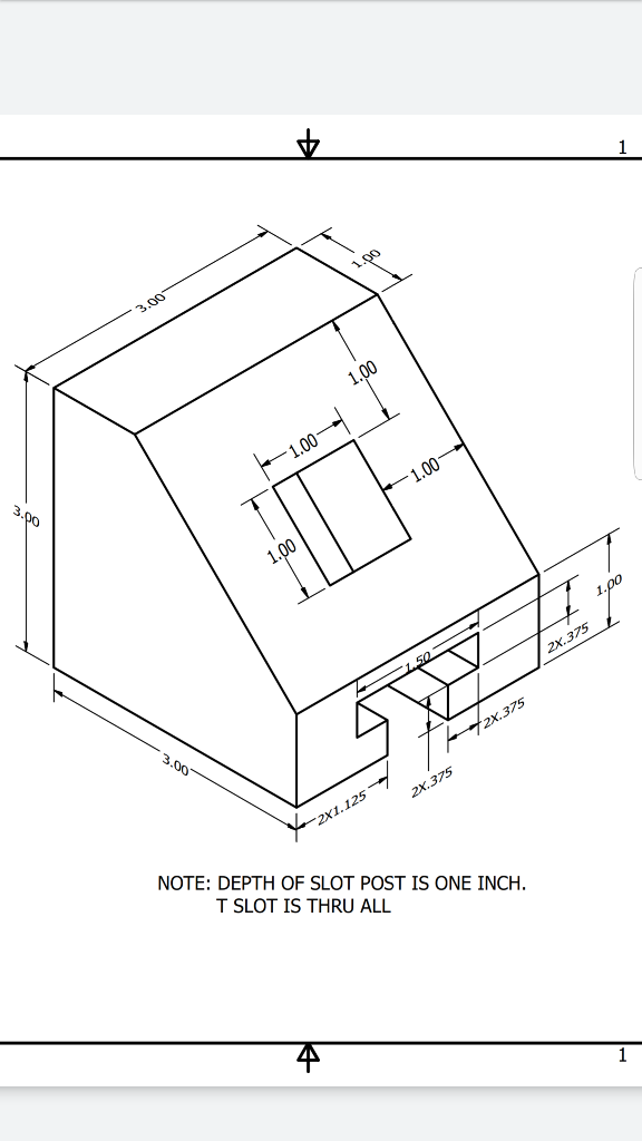 Solved Can I get the Top, Front, and Side views of this | Chegg.com