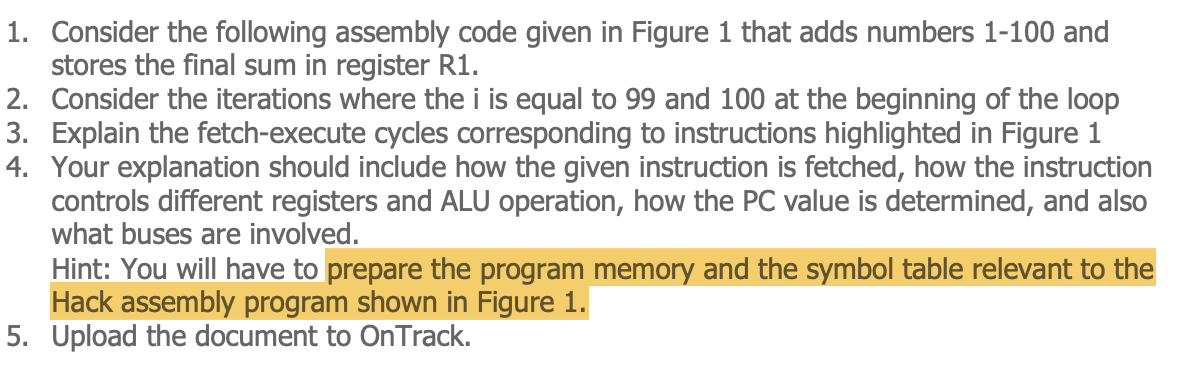 Solved 1. Consider the following assembly code given in | Chegg.com