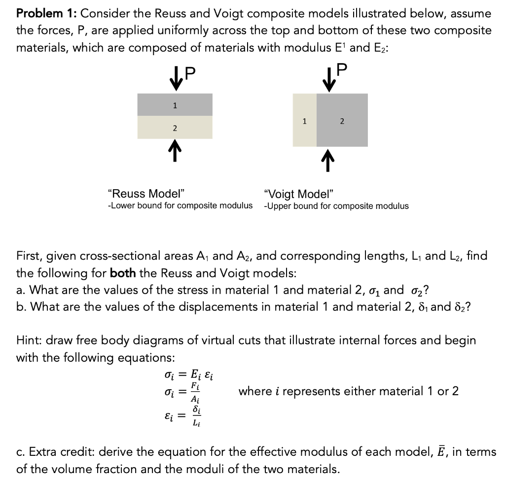 Solved Consider the Reuse and Voigt composite models | Chegg.com