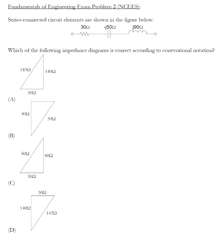 Solved Fundamentals of Engineering Exam Problem 2 (NCEES): | Chegg.com