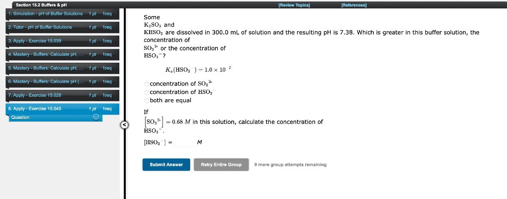 Solved [Review Topics) [References) Section 15.2 Buffers & | Chegg.com