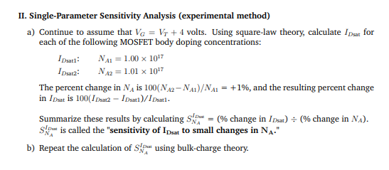 Solved II. Single-Parameter Sensitivity Analysis | Chegg.com