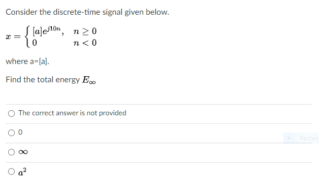 Solved Consider the discrete-time signal given below. | Chegg.com