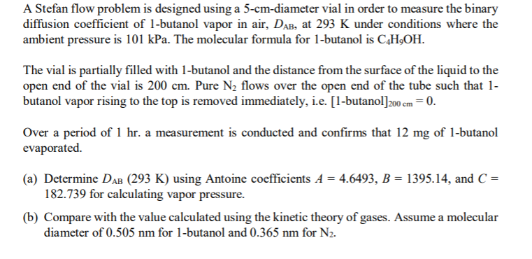 A Stefan flow problem is designed using a | Chegg.com