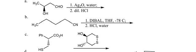 2. dil. HCl 1. Ag2O, water; 2.HCl, water 1. DIBAL, | Chegg.com