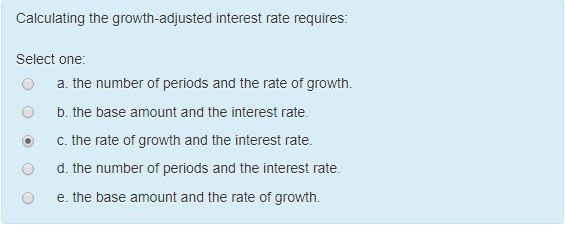 Solved Calculating the growth-adjusted interest rate | Chegg.com