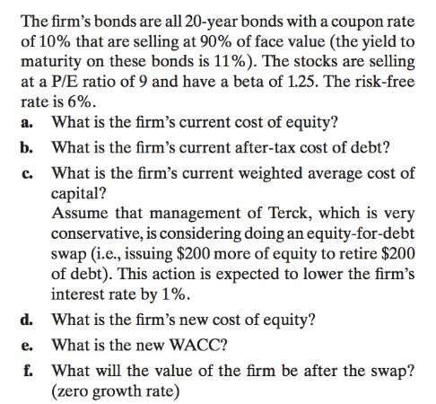 Solved 0. Terck, a leading pharmaceutical company, currently | Chegg.com