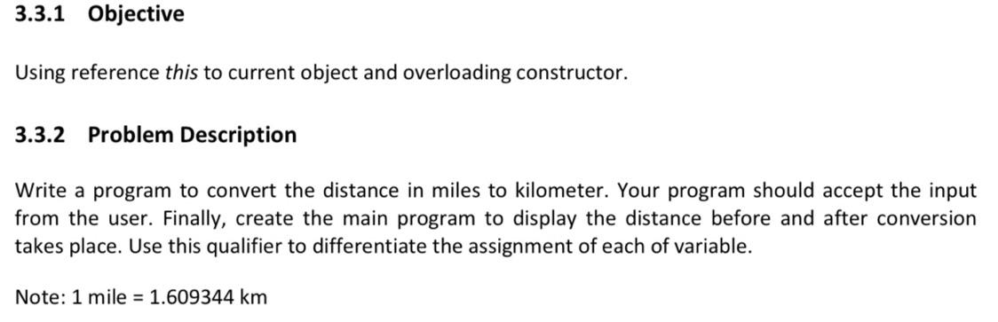 Solved Objective Using reference this to current object and | Chegg.com