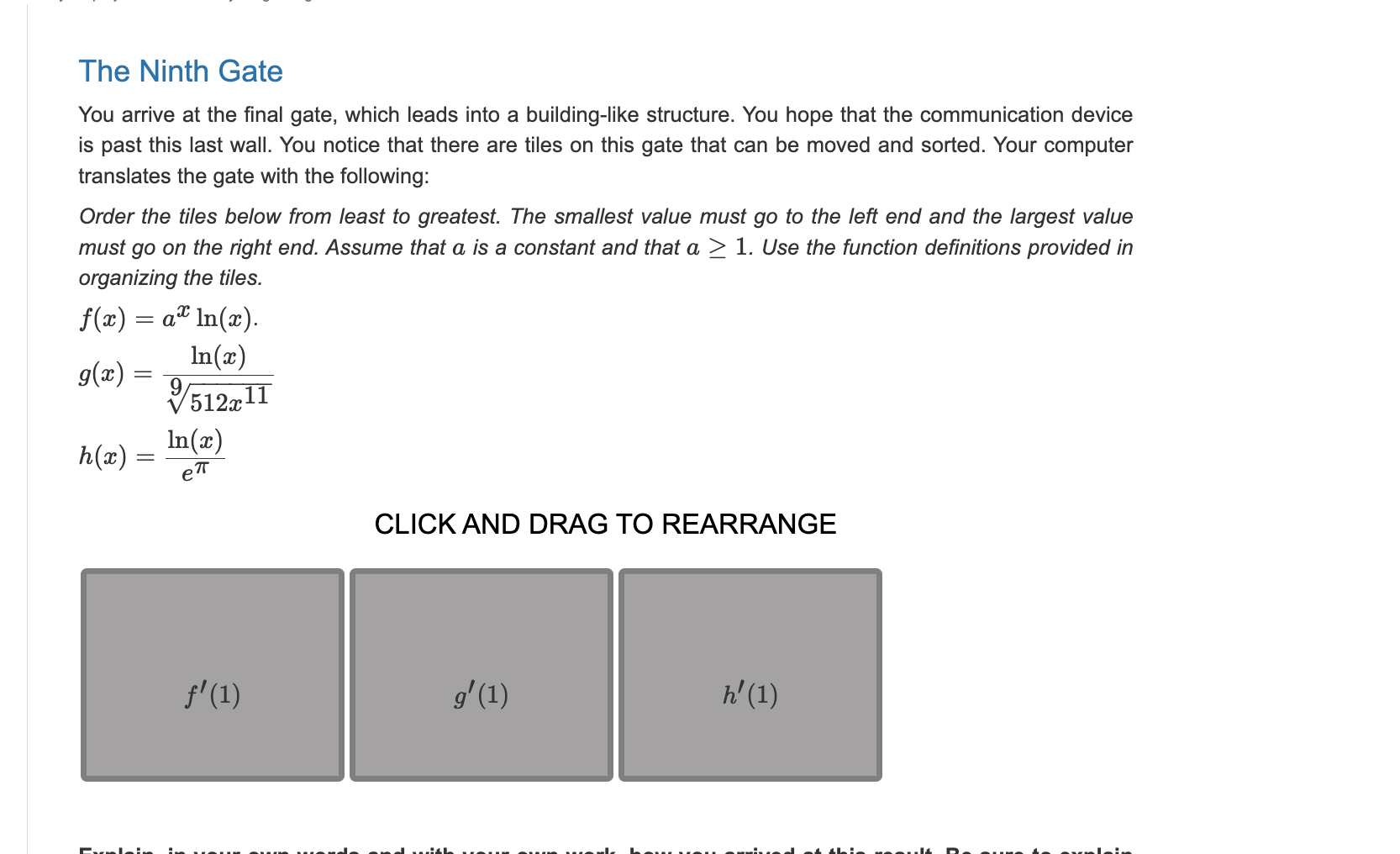Solved The Ninth Gate You arrive at the final gate, which | Chegg.com