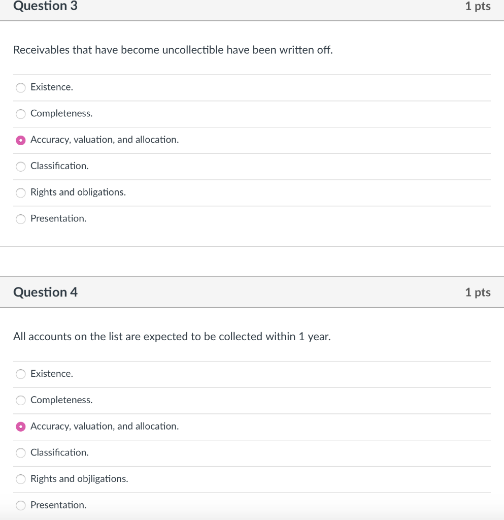 Solved Question 3 1 pts Receivables that have become | Chegg.com