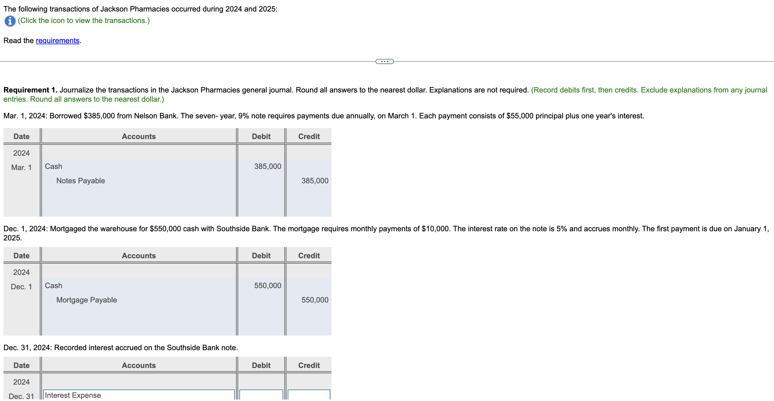 Solved The following transactions of Jackson Pharmacies | Chegg.com