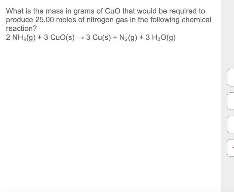 Solved What is the mass in grams of CuO that would be | Chegg.com