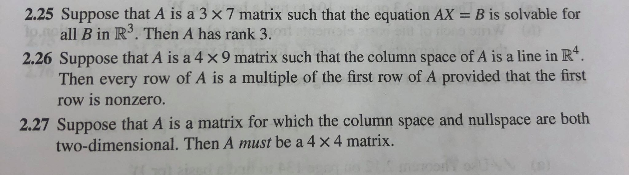 Solved 2.25 Suppose that A is a 3x7 matrix such that the | Chegg.com
