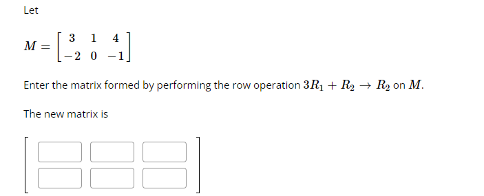 Solved Let M=[3−2104−1] Enter the matrix formed by | Chegg.com