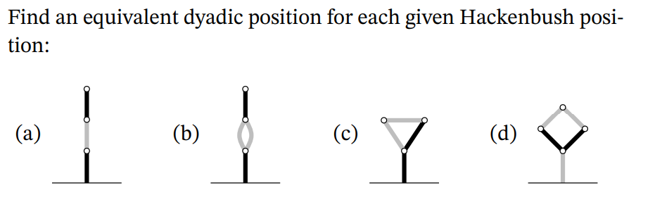 Find an equivalent dyadic position for each given | Chegg.com