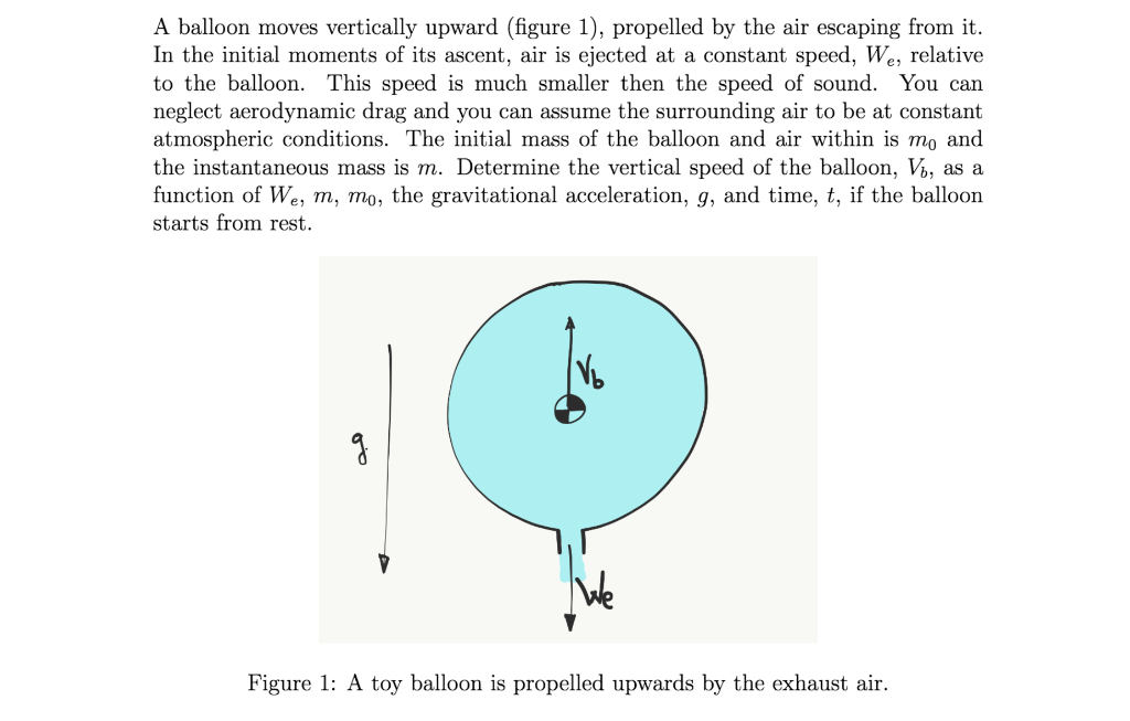 Solved A balloon moves vertically upward (figure 1), | Chegg.com
