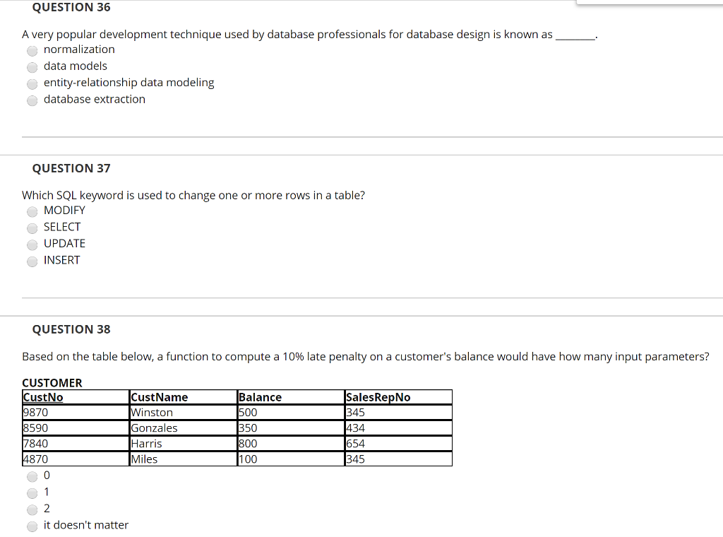 Solved QUESTION 36 A very popular development technique used | Chegg.com