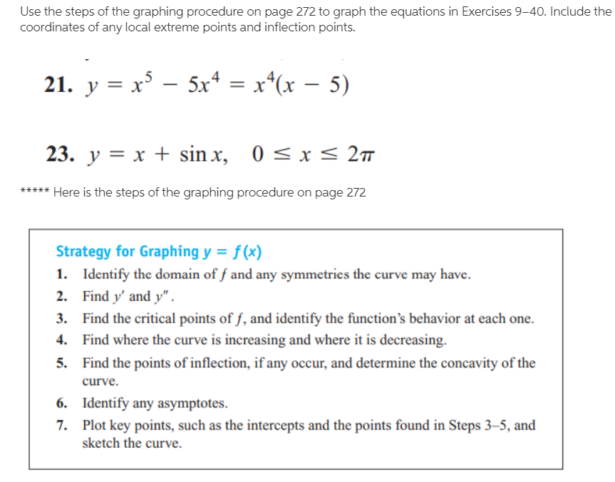 Solved Use the steps of the graphing procedure on page 272 | Chegg.com