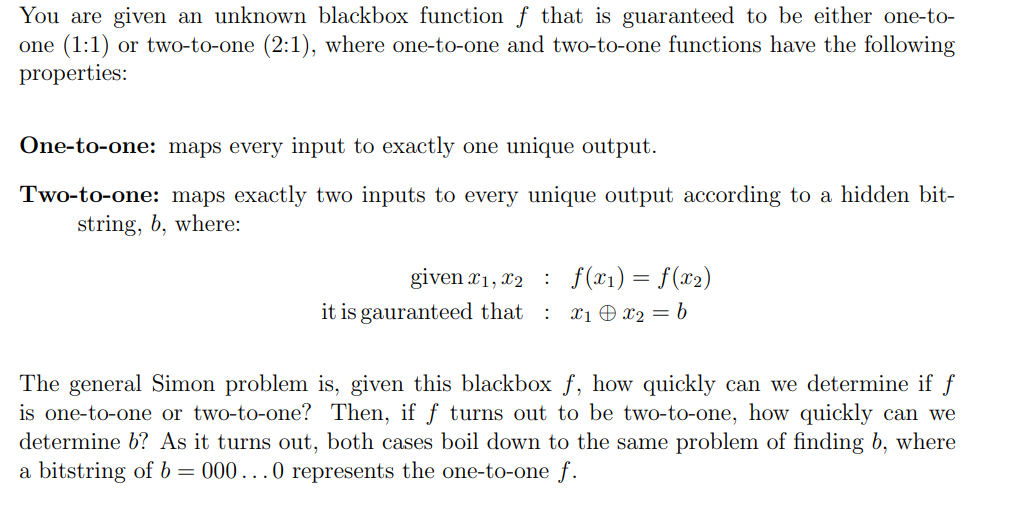 Solved You are given an unknown blackbox function f that is | Chegg.com