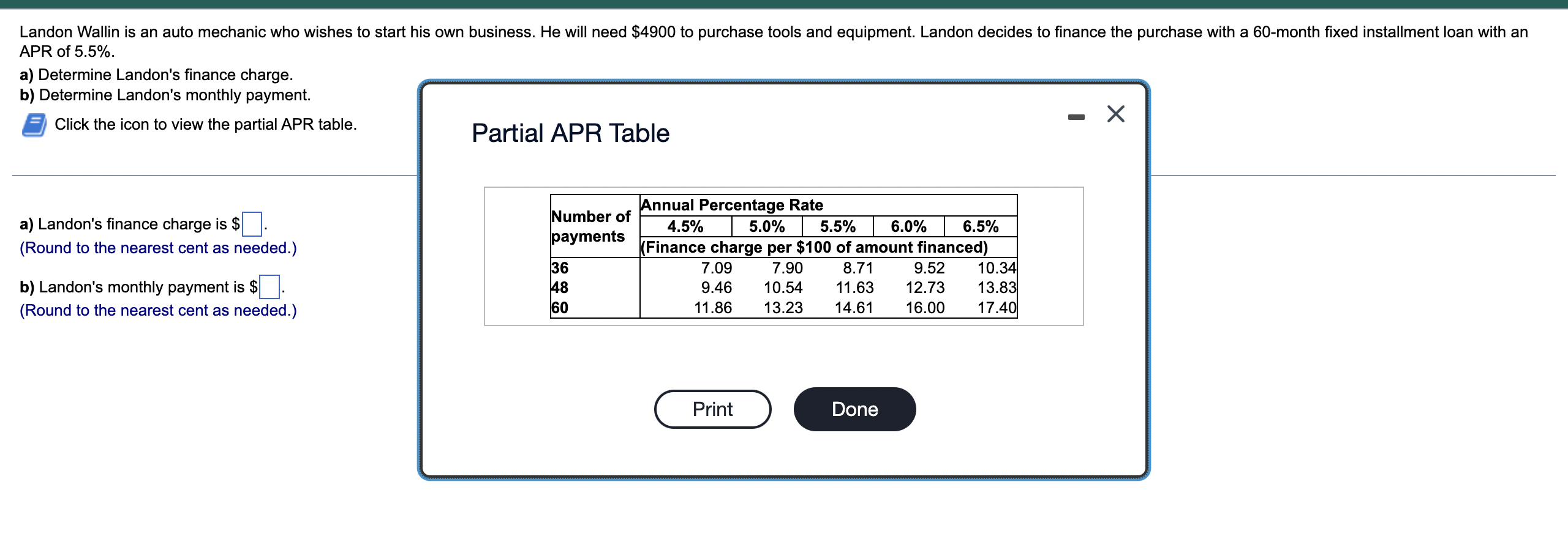 Solved Determine the monthly payment for the installment | Chegg.com