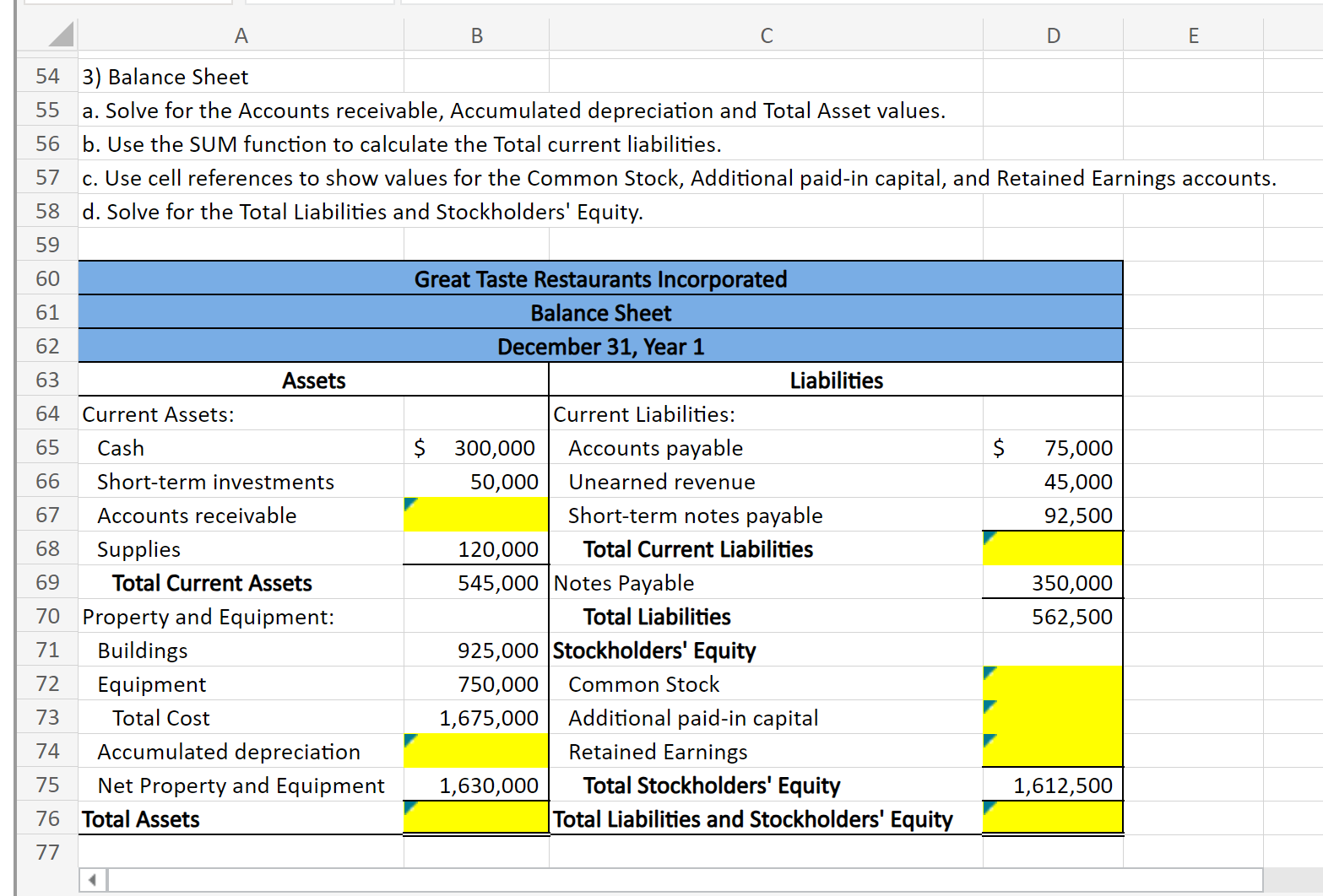 Solved File Home Insert Draw Formulas Data Review View Help | Chegg.com