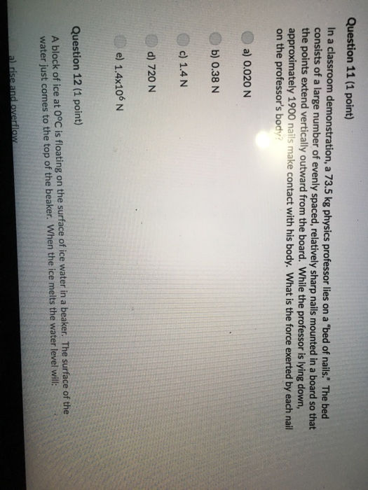 Solved Question 11 (1 point) In a classroom demonstration, a | Chegg.com Solved Question 11 (1 point) In a classroom demonstration, a | Chegg.com